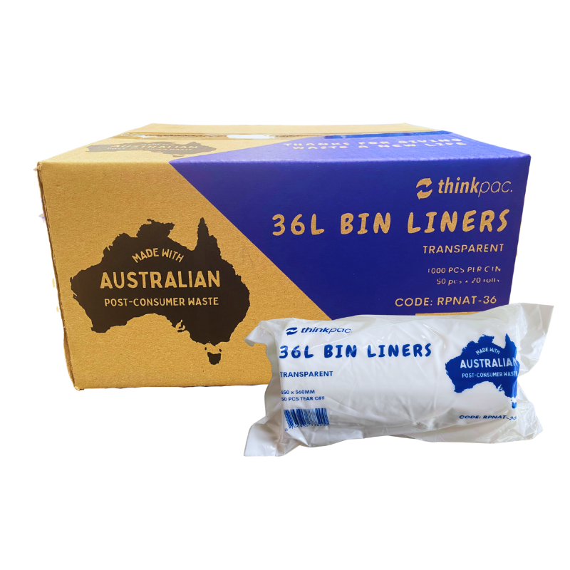 36L Natural Bin Liner | Thinkpac